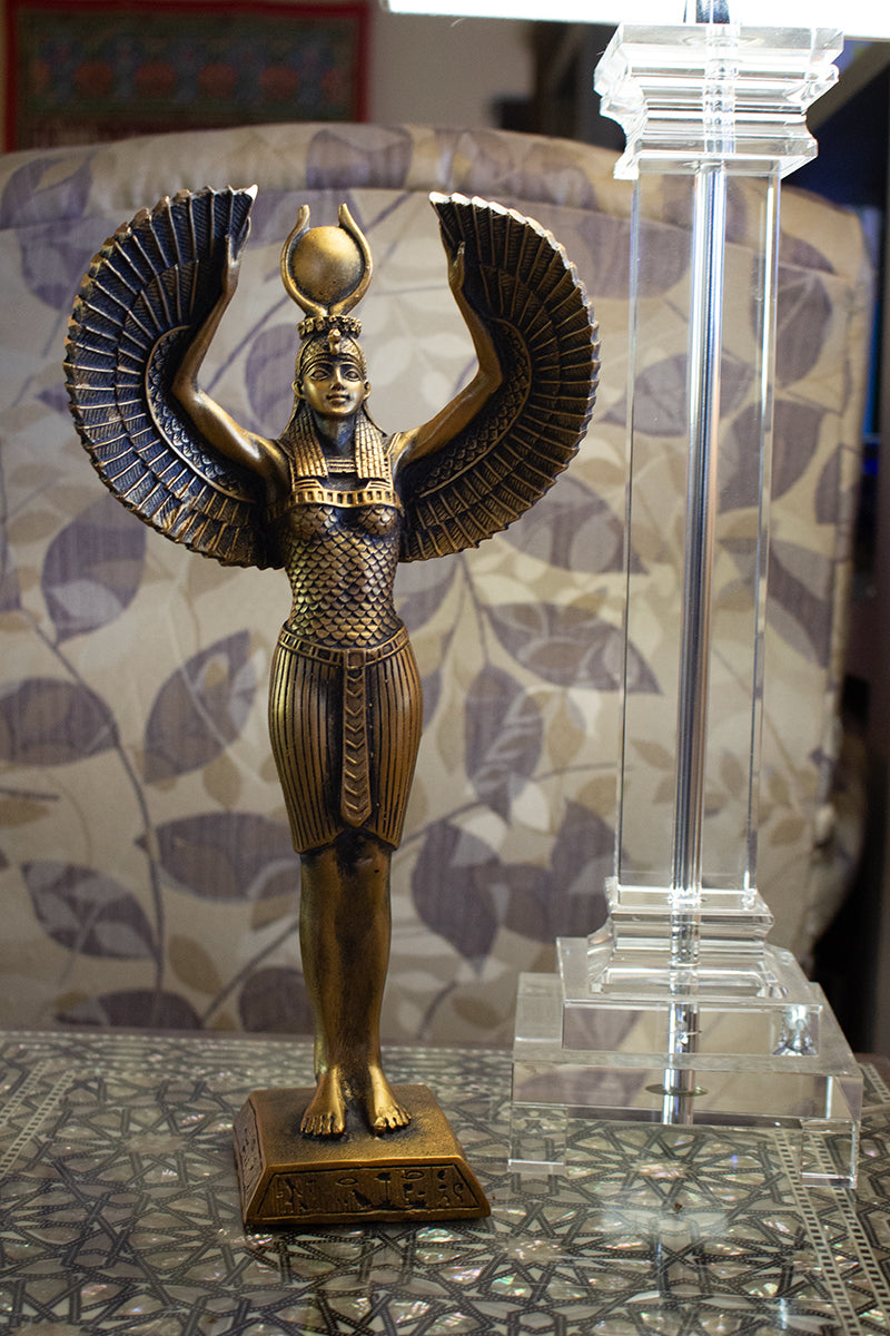 Tall Egyptian Goddess Isis Statue - Ancient Egypt Figurine- Made in Eg ...
