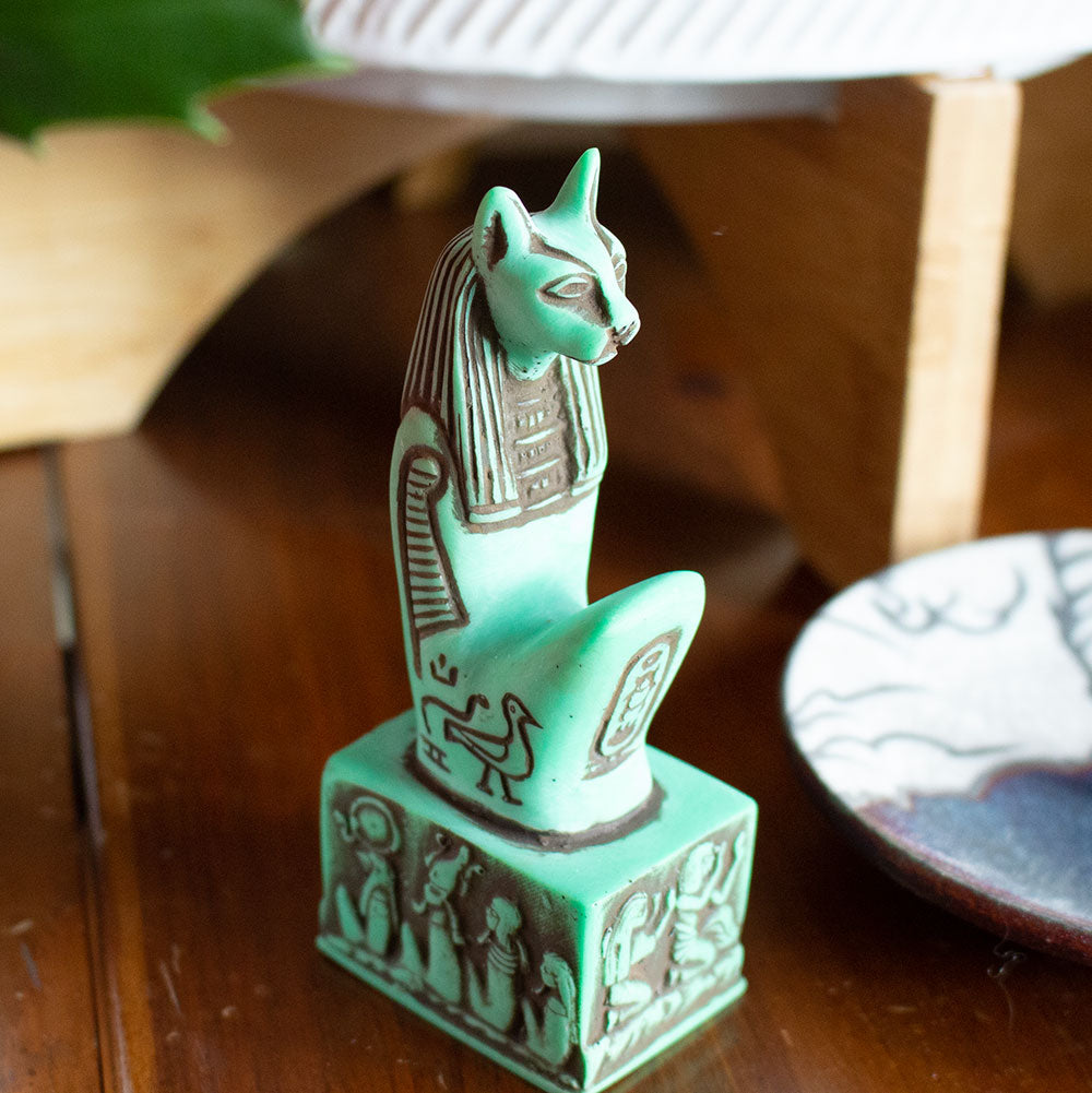 Egyptian Bastet Cat Statue - Made in Egypt – Discoveries Egyptian Imports