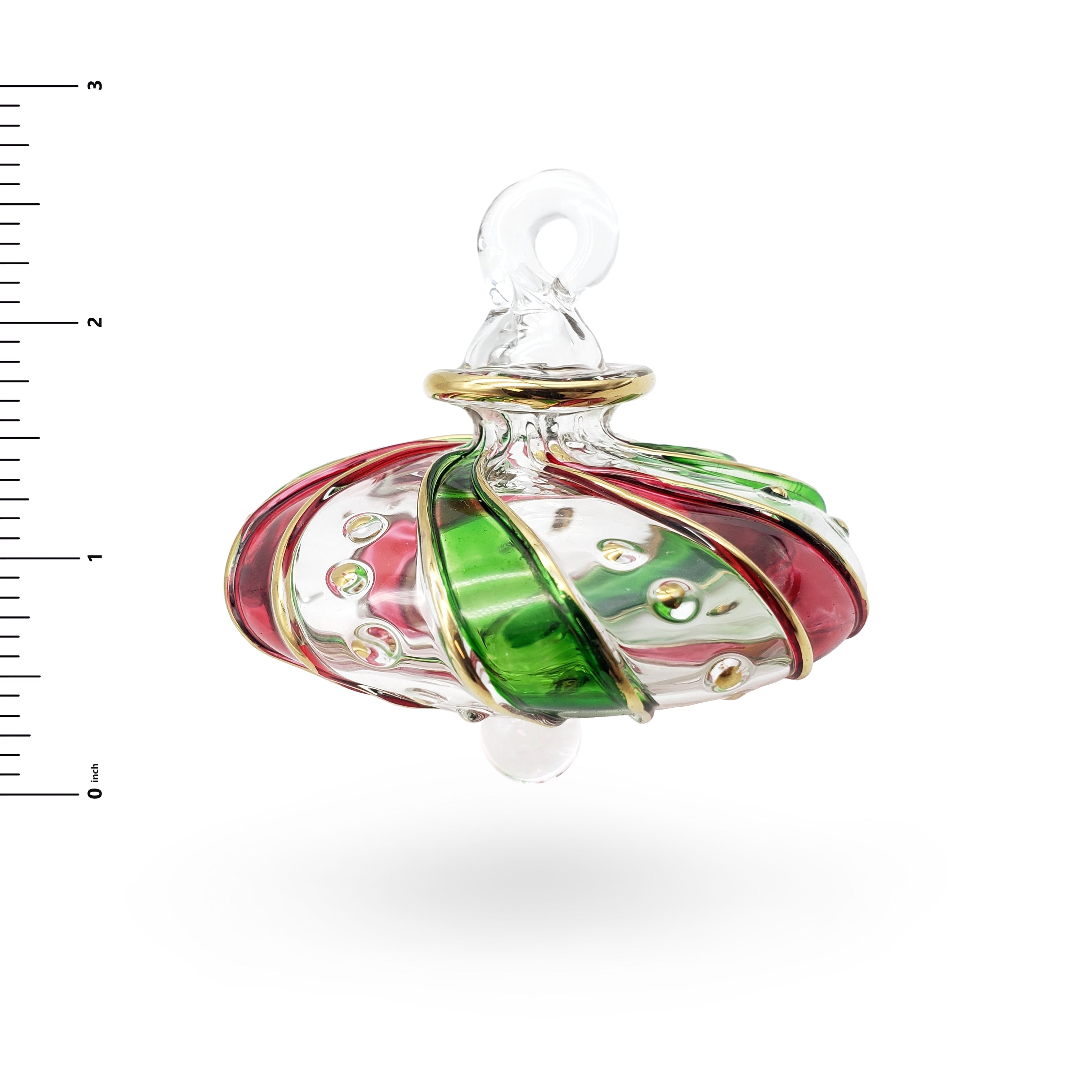 Egyptian Handblown Glass Ornament - Made in Egypt - Red Green Blue Swi ...