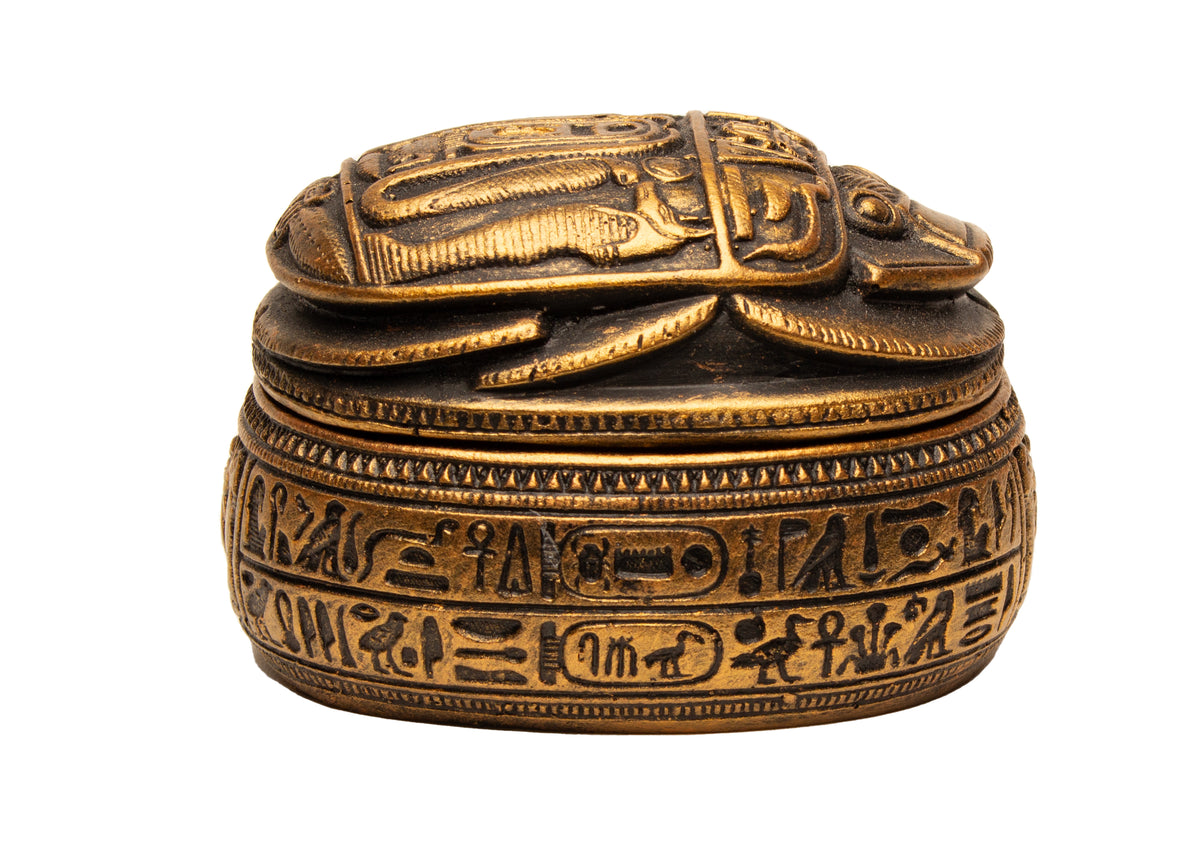 Egyptian Scarab Box with Removable Lid – Discoveries Egyptian Imports