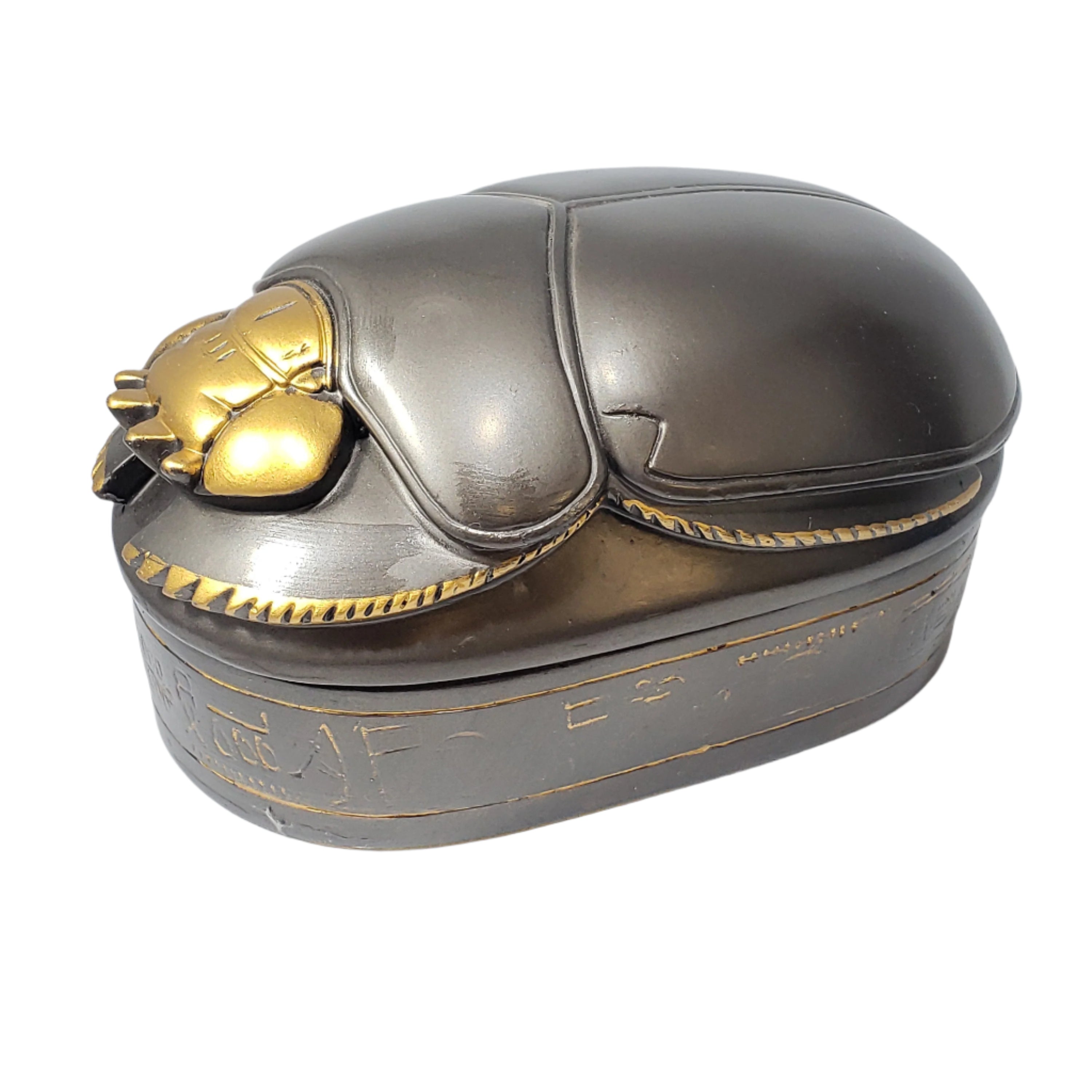 Metallic Egyptian Scarab Box with Lid - Made in Egypt – Discoveries ...