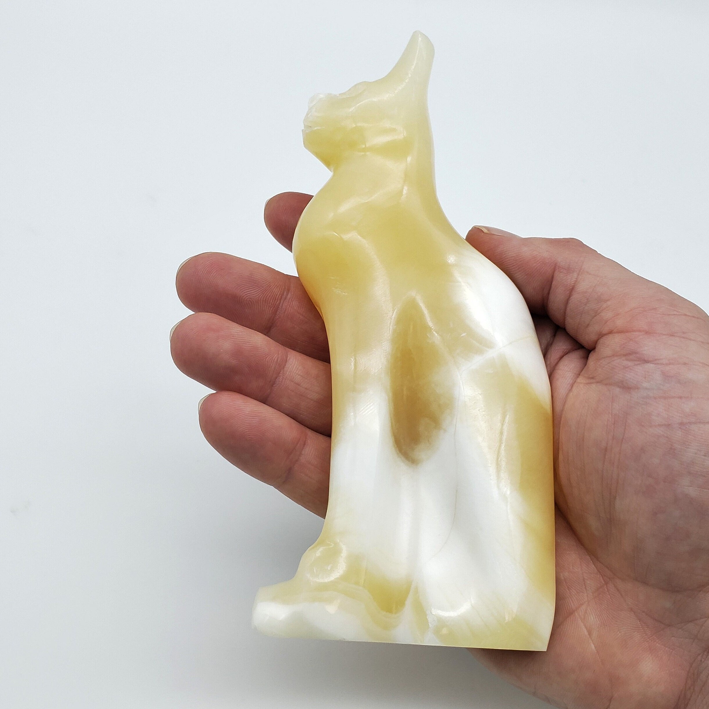 Egyptian Bastet Cat Alabaster Statue - Made In Egypt – Discoveries ...