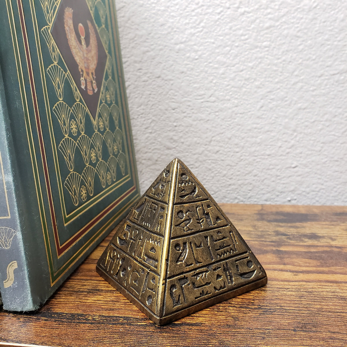 Egyptian Pyramid Statue - Bronze Hand Painted Collectible - Made in Eg ...