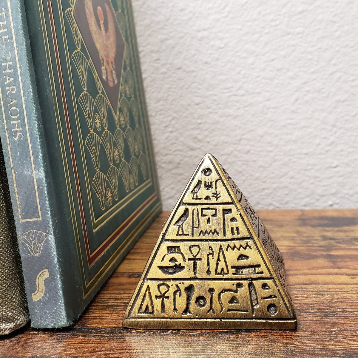 Egyptian Pyramid Statue - Bronze Hand Painted Collectible - Made in Eg ...